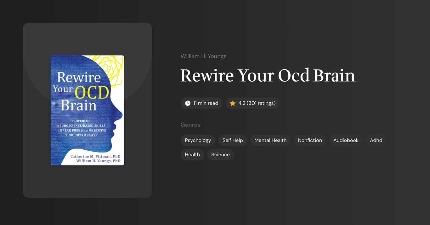 Rewire Your Ocd Brain Book Summary