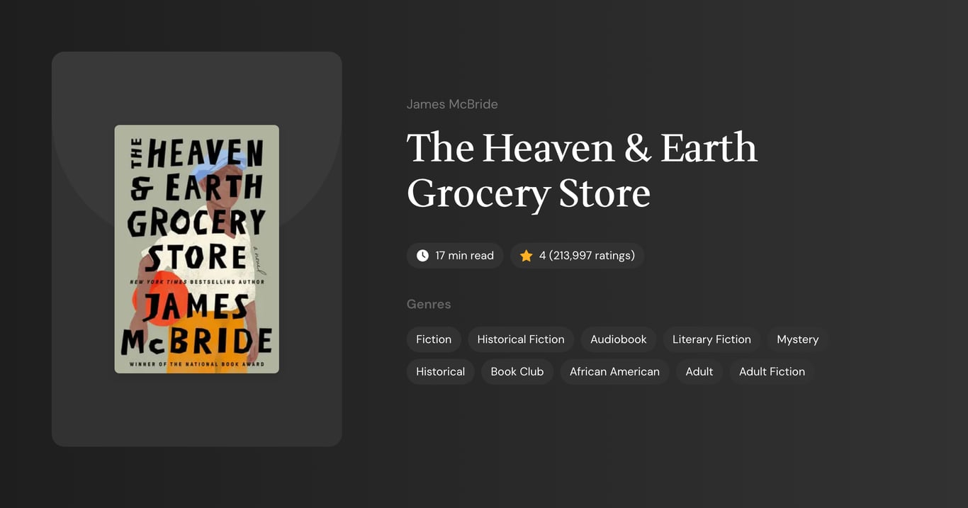The Heaven & Earth Grocery Store Book Summary