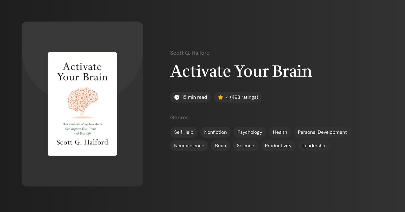 Activate Your Brain Book Summary