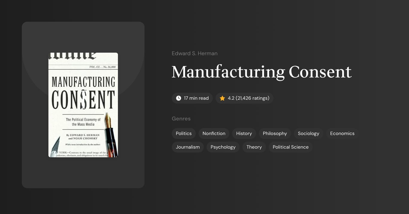 Manufacturing Consent Book Summary