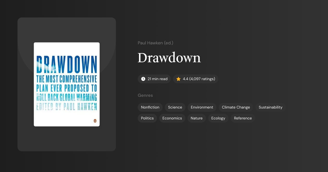 Drawdown Book Summary