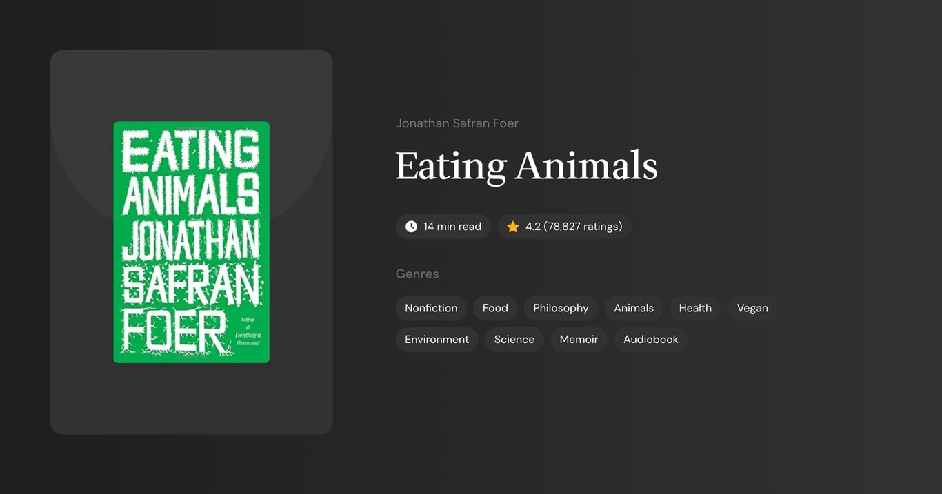 Eating Animals Book Summary