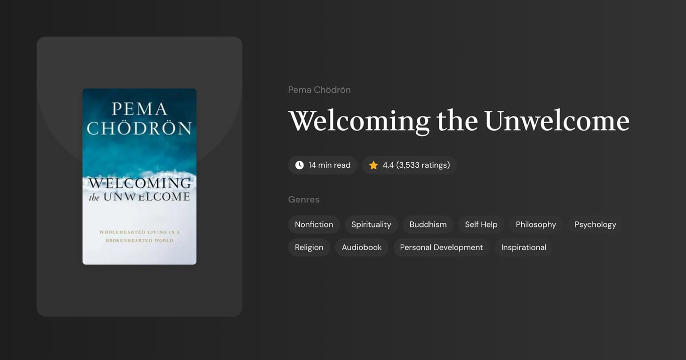 Welcoming the Unwelcome Book Summary