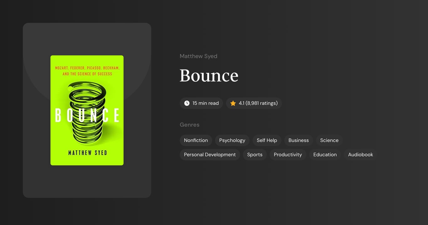 Bounce Book Summary