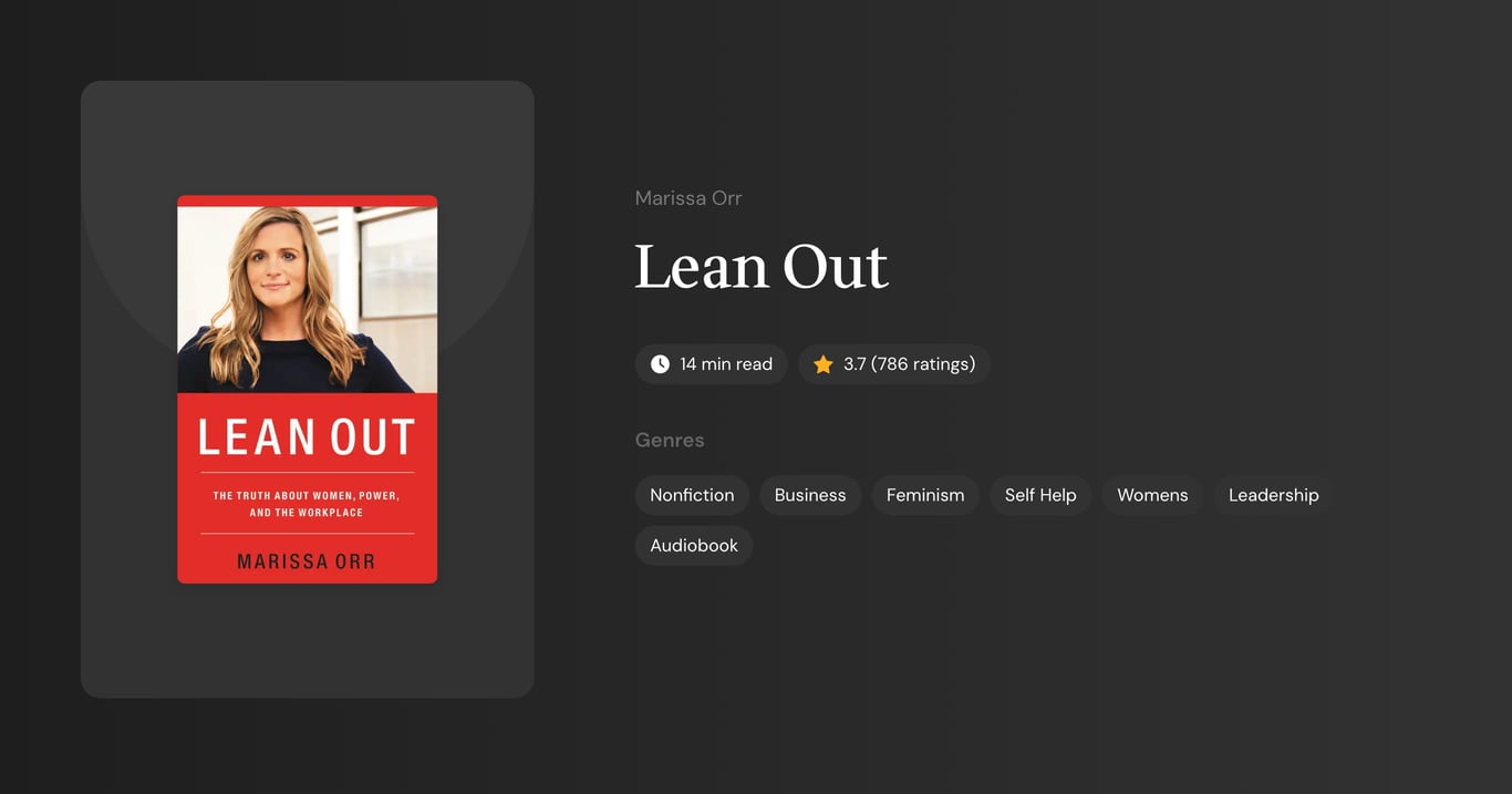 Lean Out Book Summary