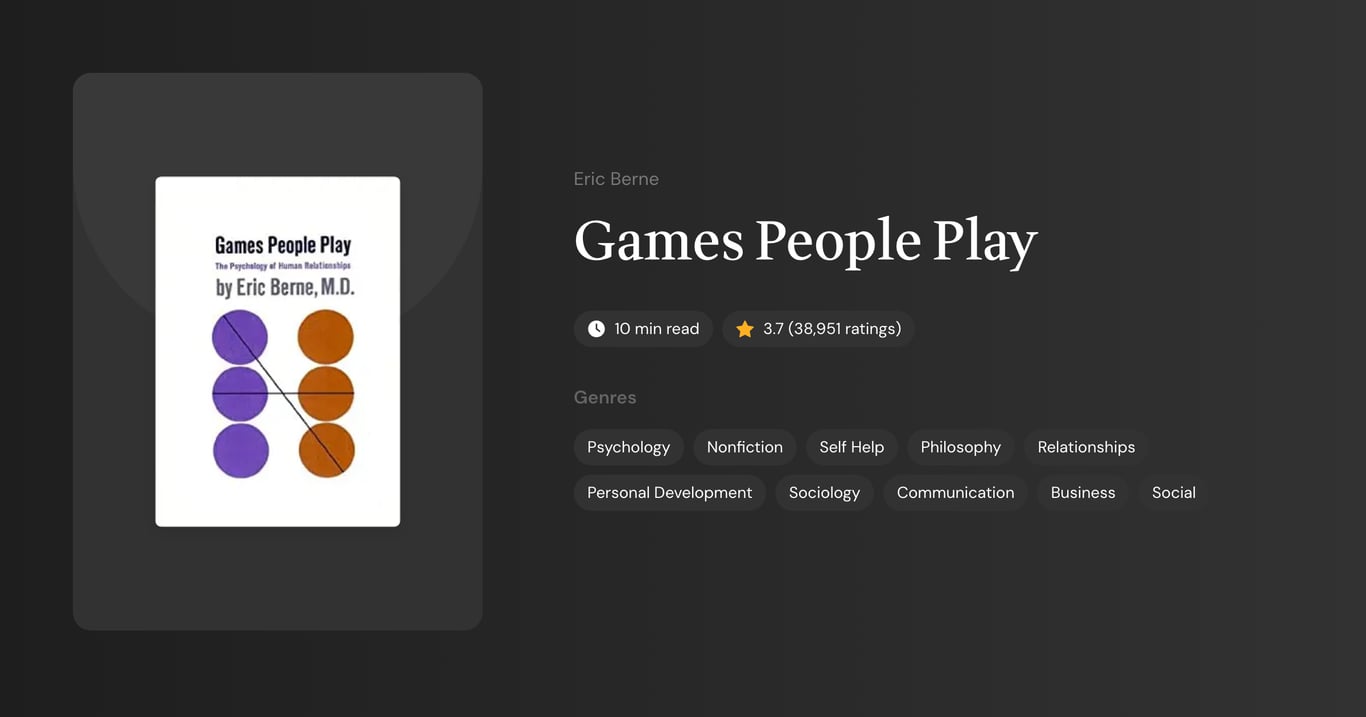 Games People Play Book Summary