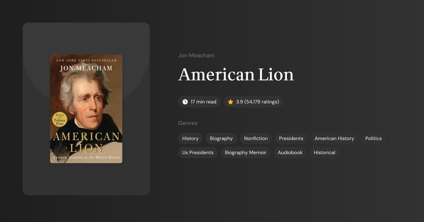 American Lion Book Summary