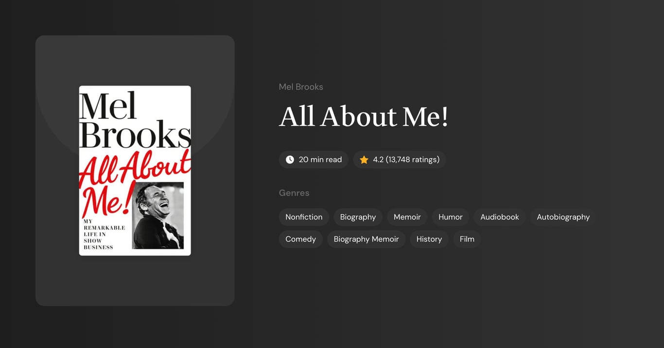 All About Me! Book Summary