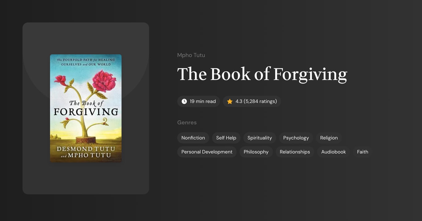 The Book of Forgiving Book Summary