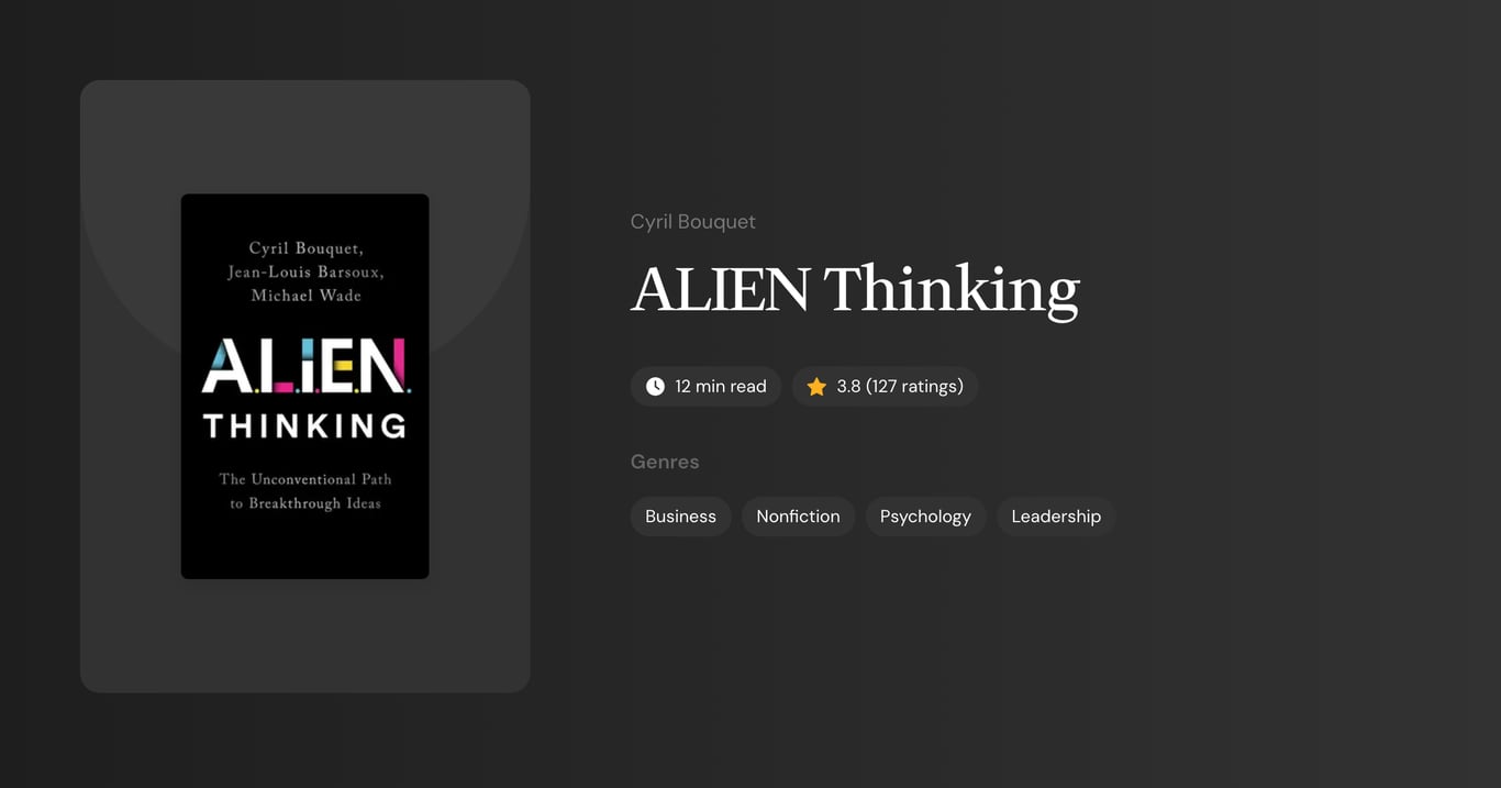 ALIEN Thinking Book Summary