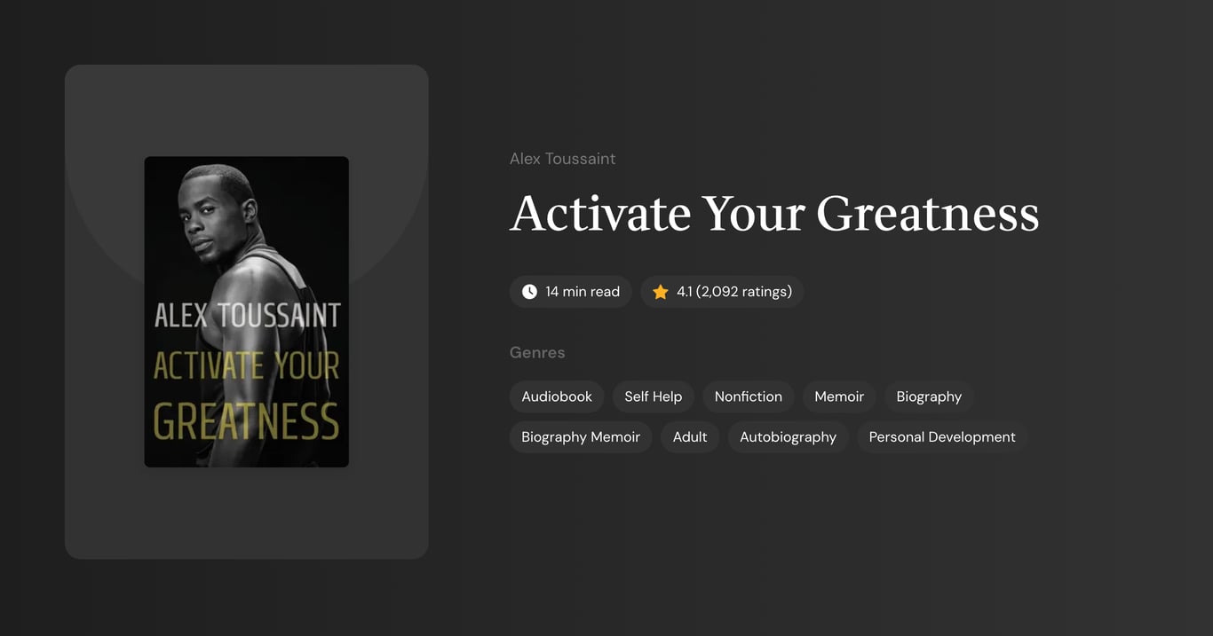 Activate Your Greatness Book Summary