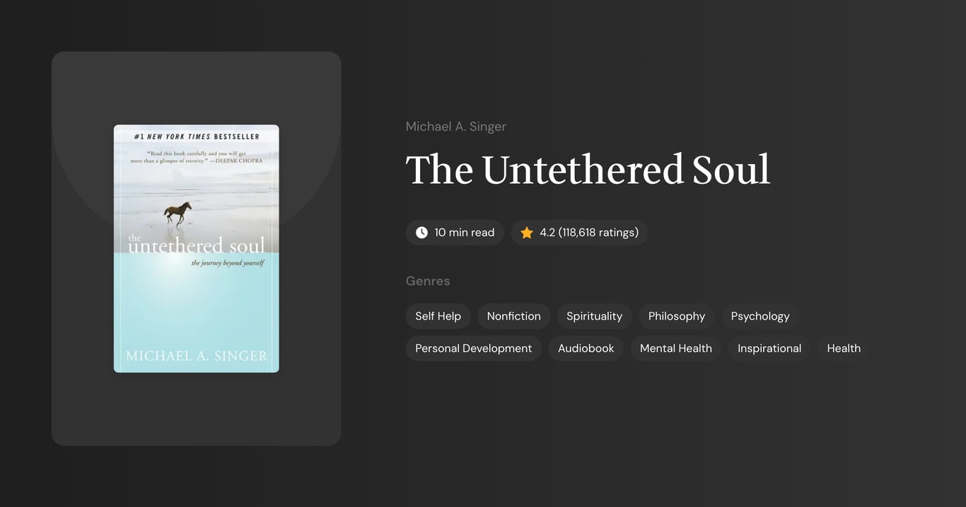 The Untethered Soul Book Summary
