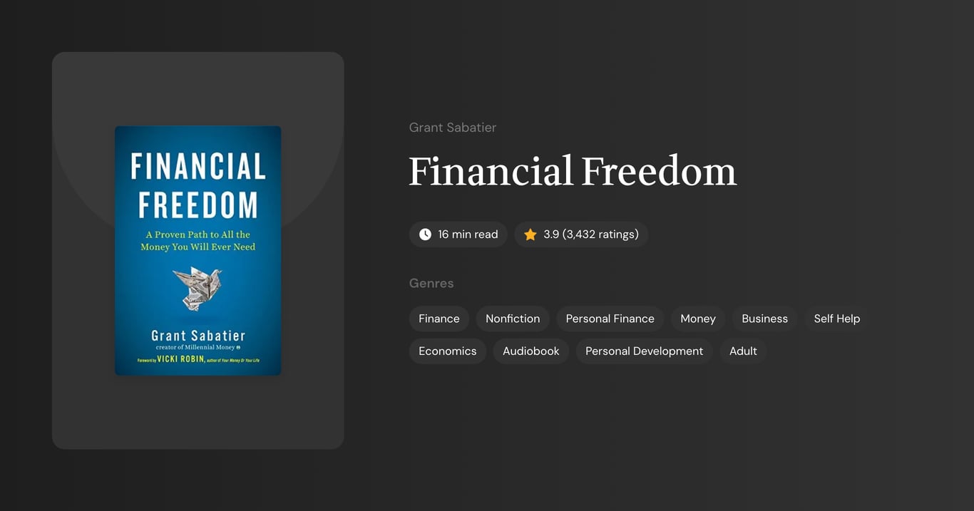 Financial Freedom Book Summary