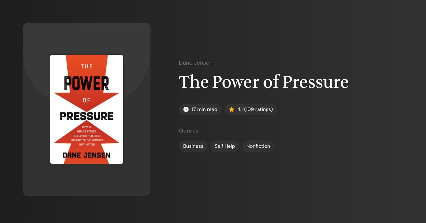 The Power of Pressure Book Summary