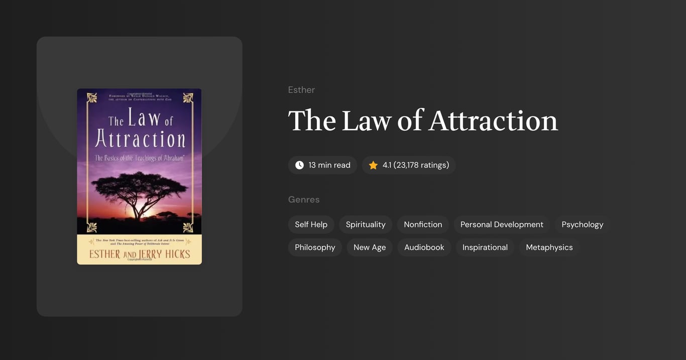 The Law of Attraction Book Summary