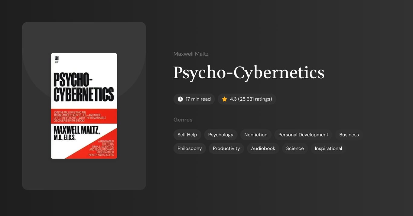 Psycho-Cybernetics Book Summary