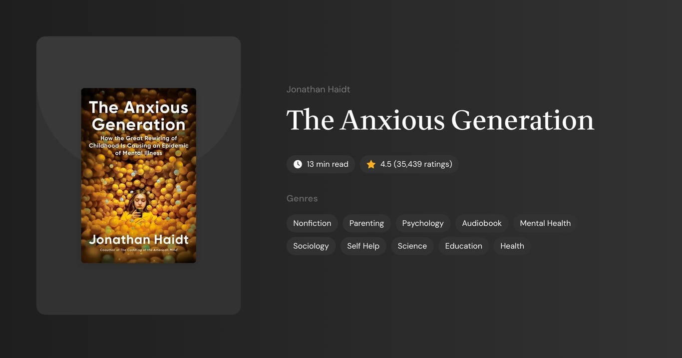 The Anxious Generation Book Summary