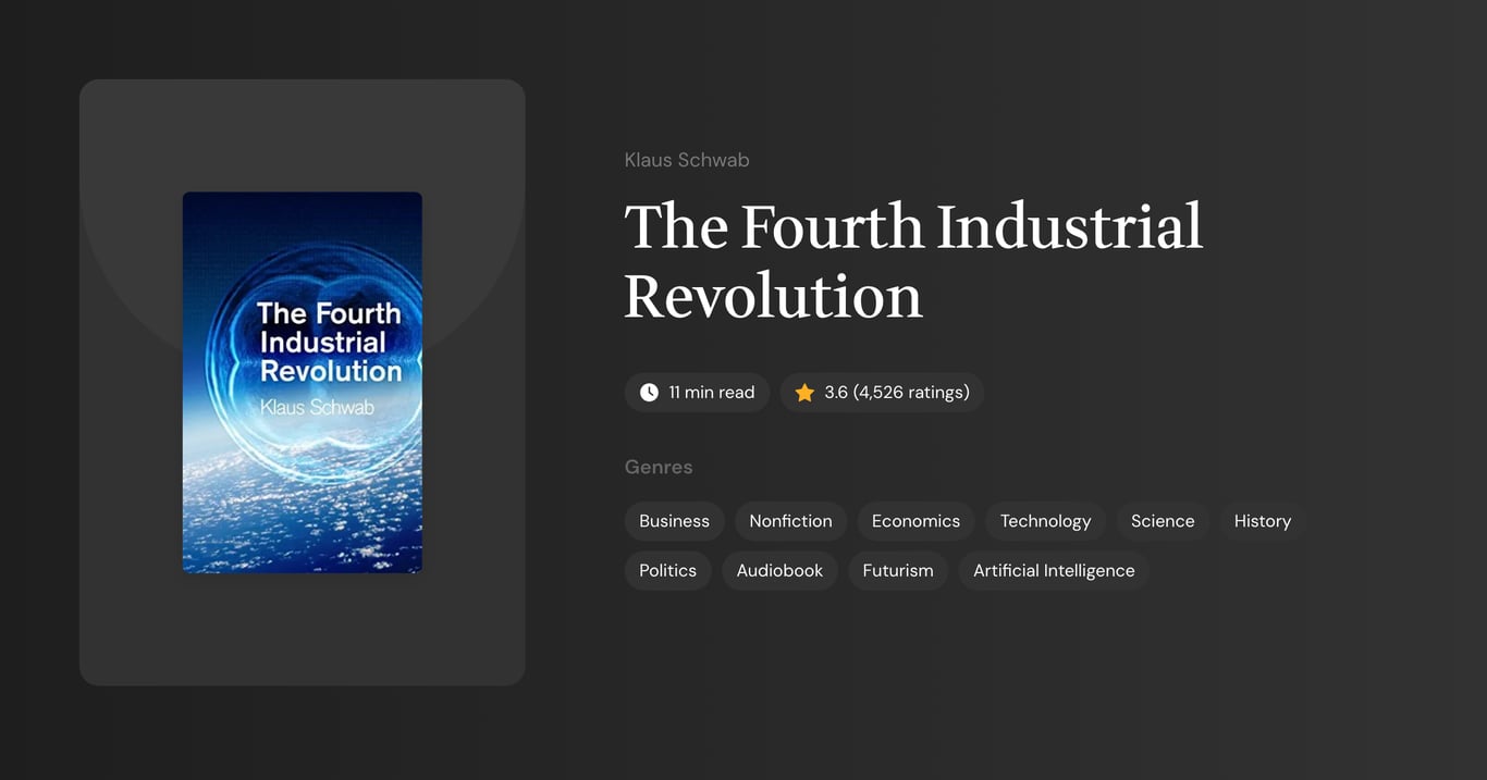 The Fourth Industrial Revolution Book Summary