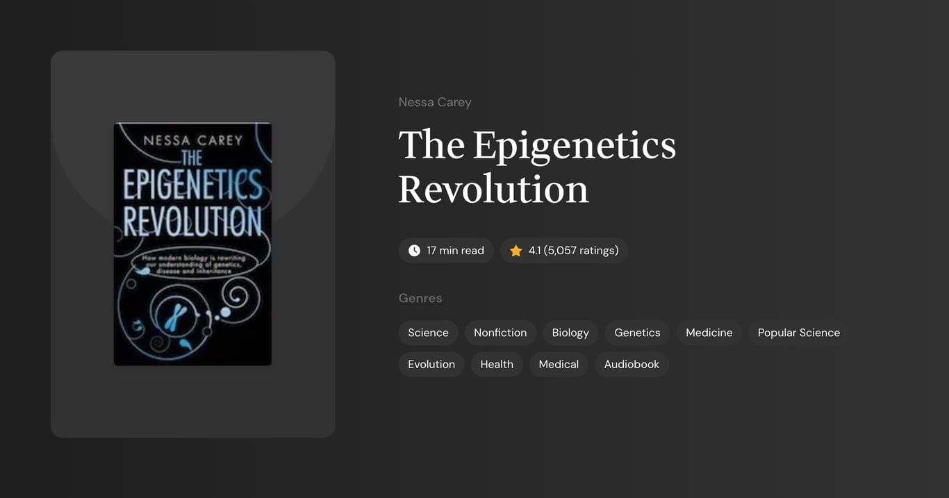 The Epigenetics Revolution Book Summary