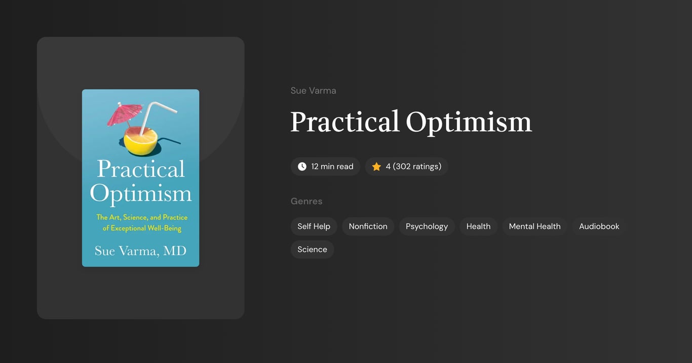 Practical Optimism Book Summary