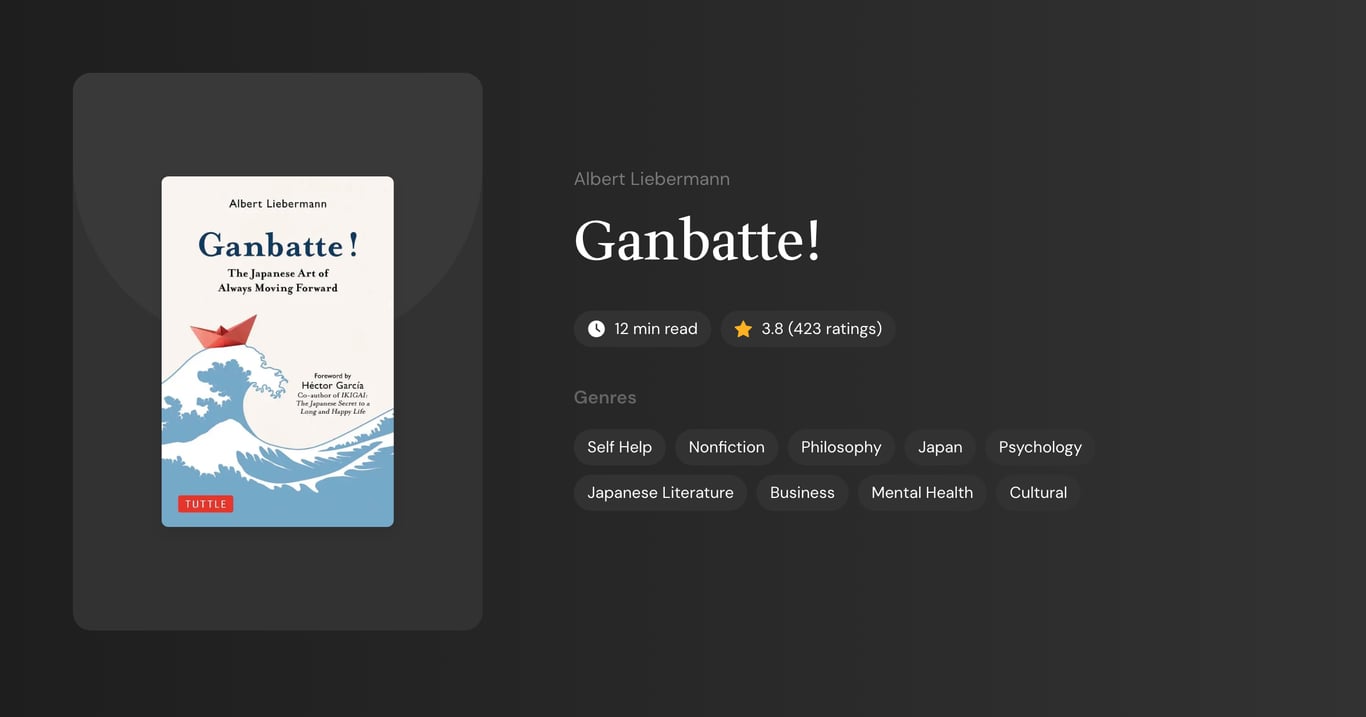 Ganbatte! Book Summary