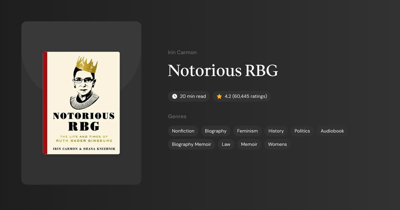 Notorious RBG Book Summary
