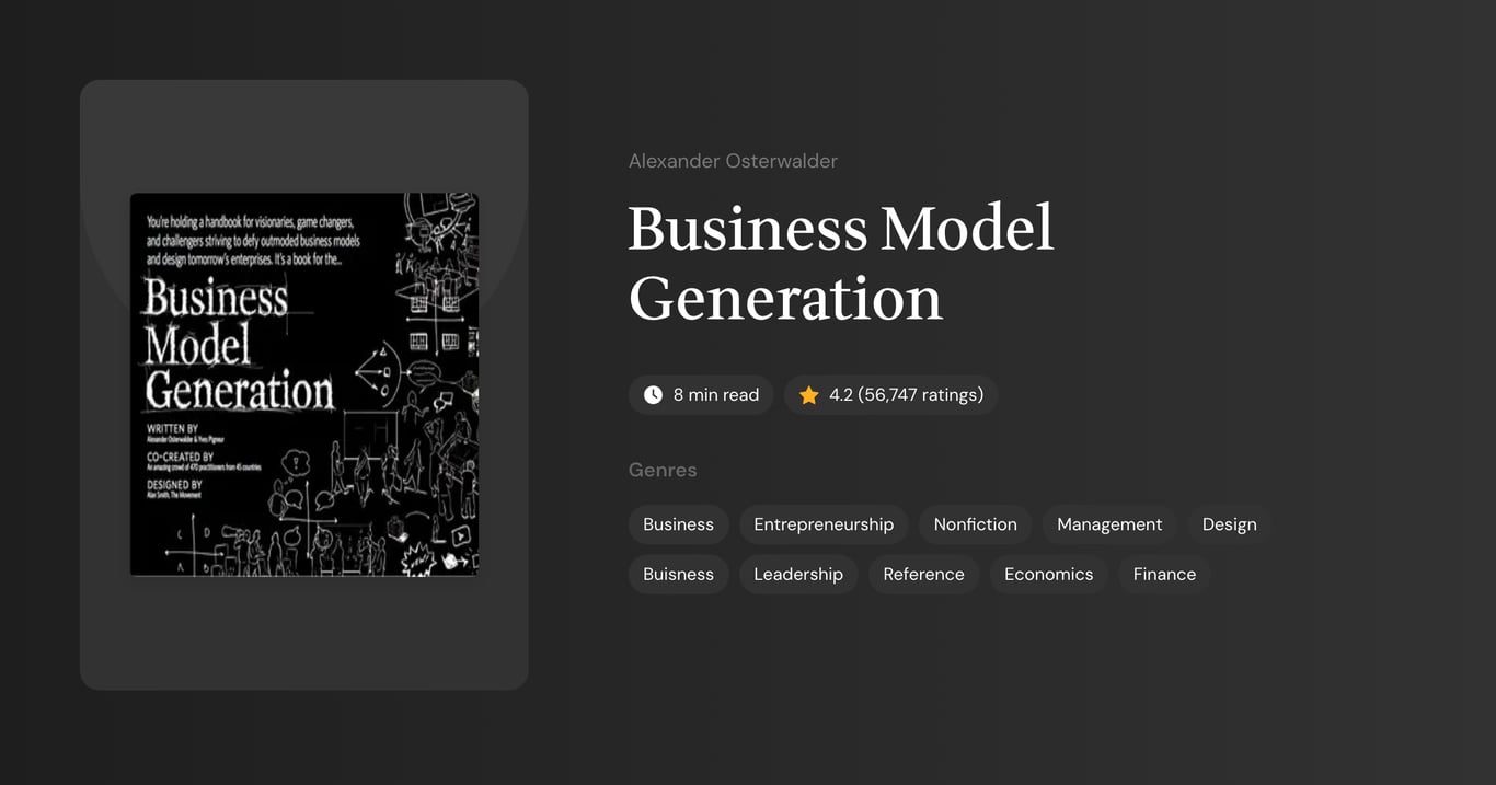 Business Model Generation Book Summary