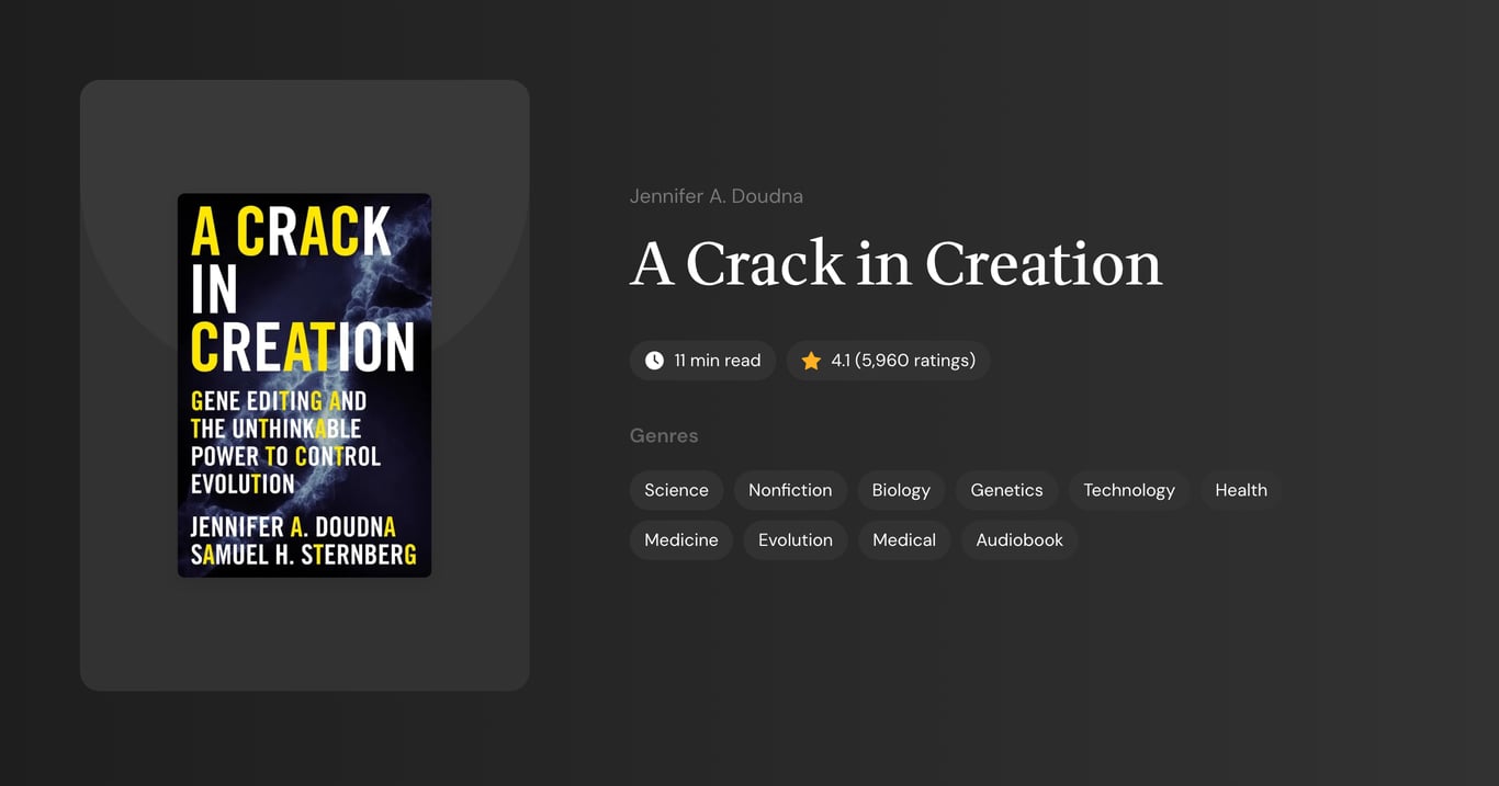 A Crack in Creation Book Summary