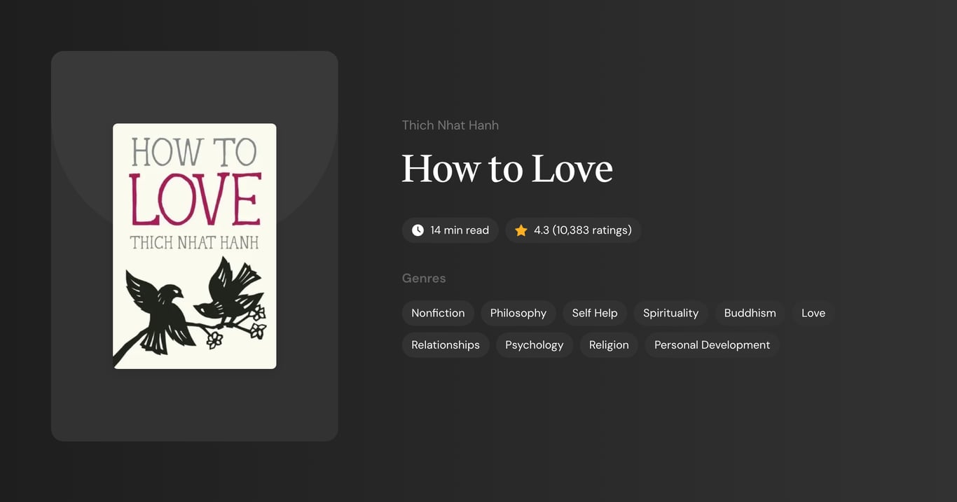 How to Love Book Summary