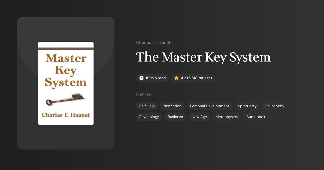 The Master Key System Book Summary