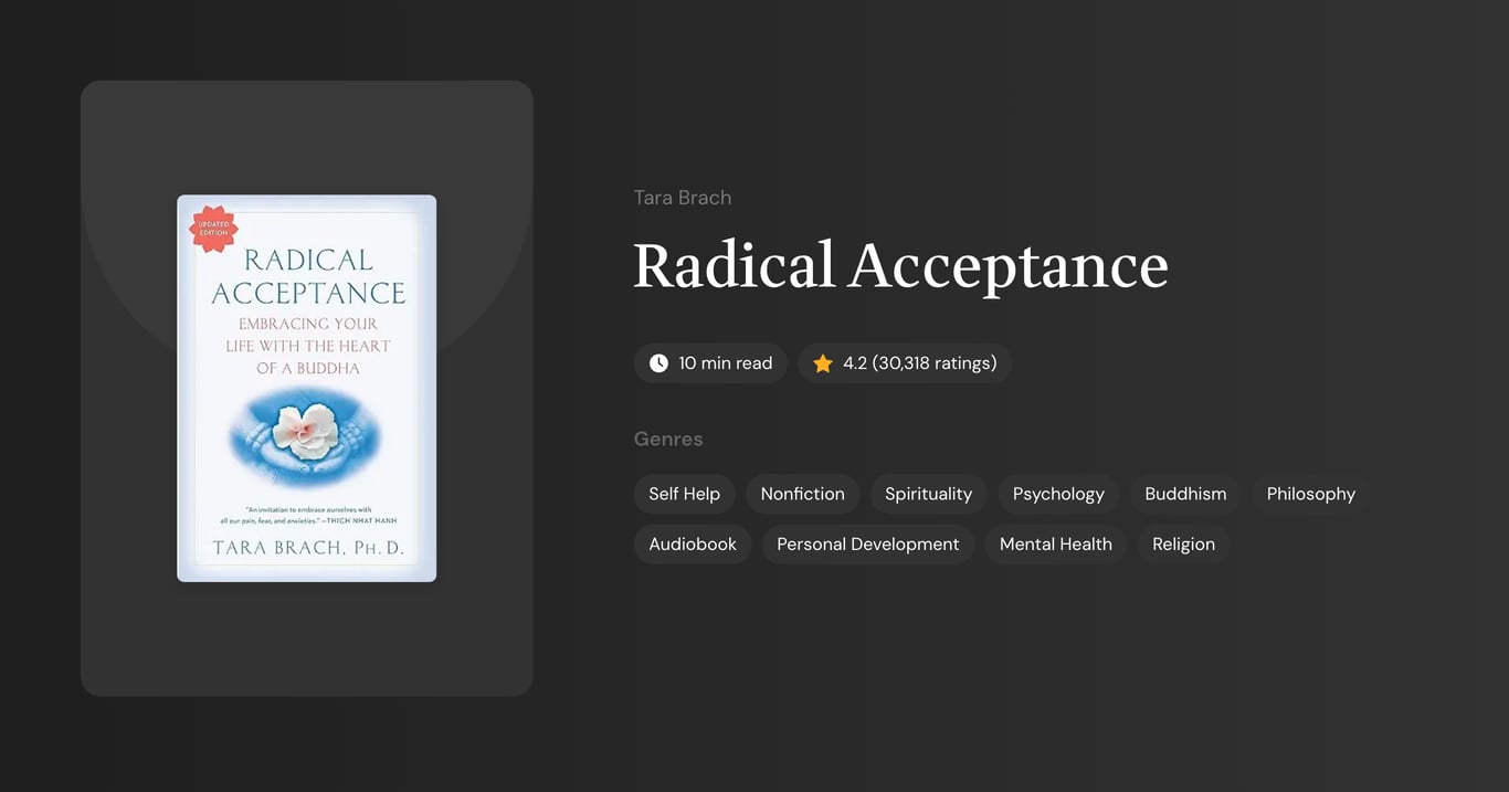 Radical Acceptance Book Summary