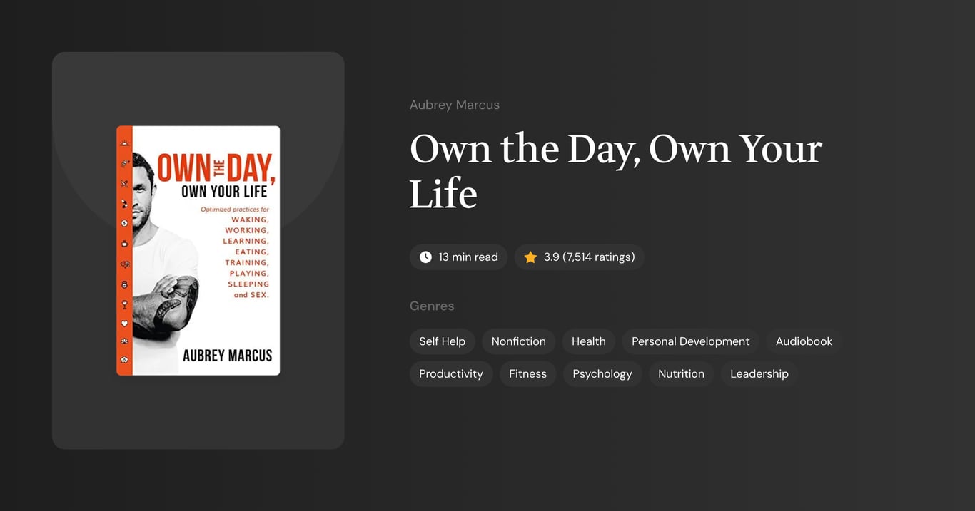 Own the Day, Own Your Life Book Summary