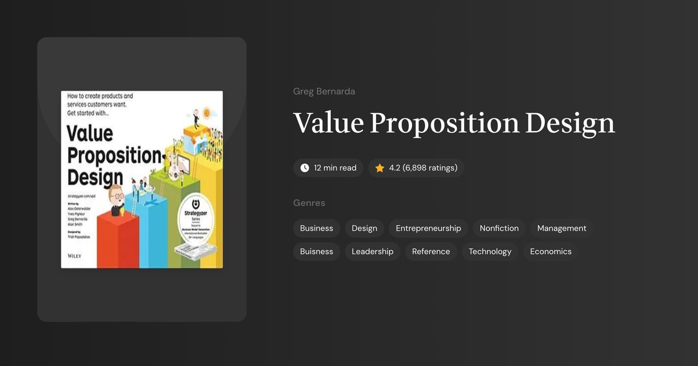 Value Proposition Design Book Summary