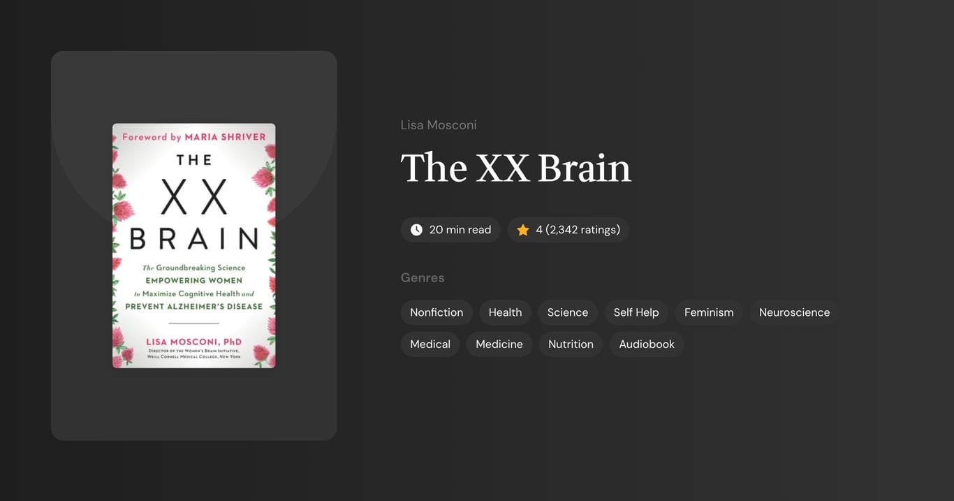 The XX Brain Book Summary
