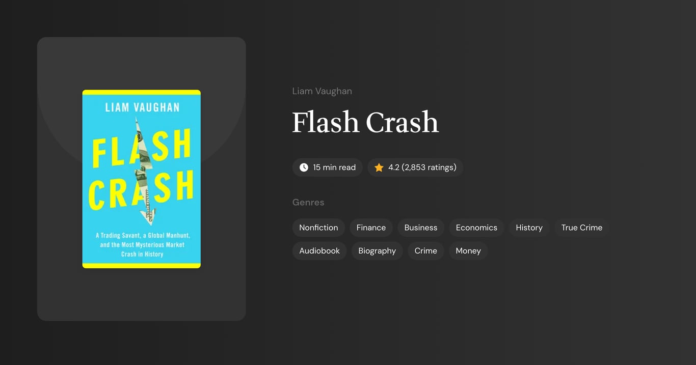Flash Crash Book Summary