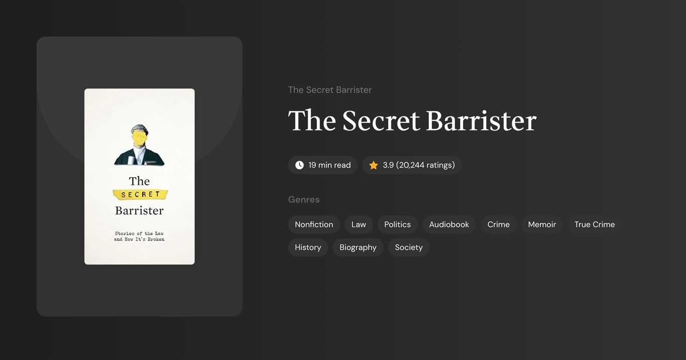 The Secret Barrister Book Summary
