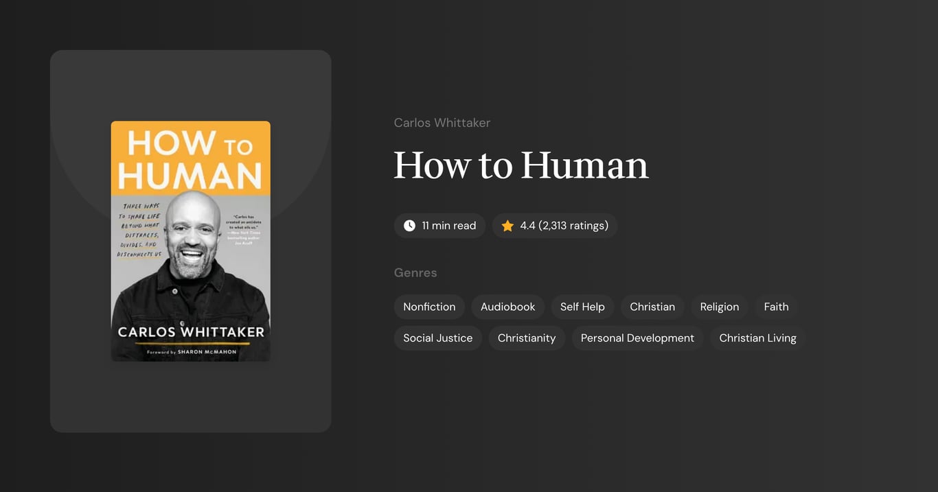 How to Human Book Summary