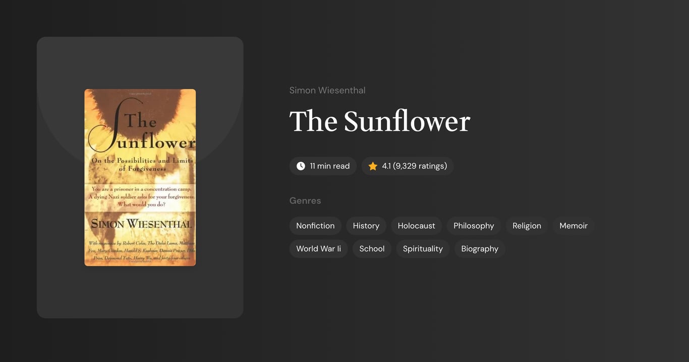 The Sunflower Book Summary