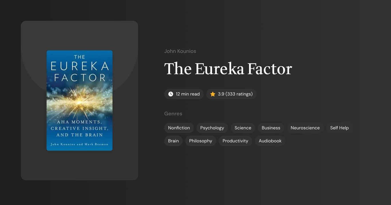 The Eureka Factor Book Summary
