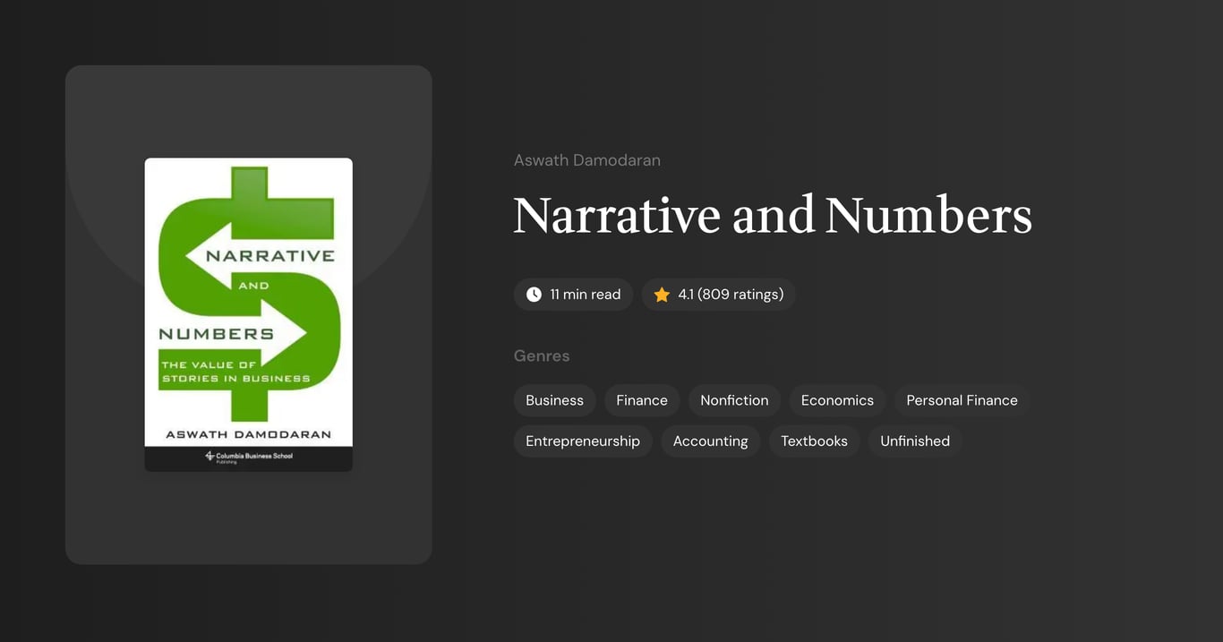 Narrative and Numbers Book Summary