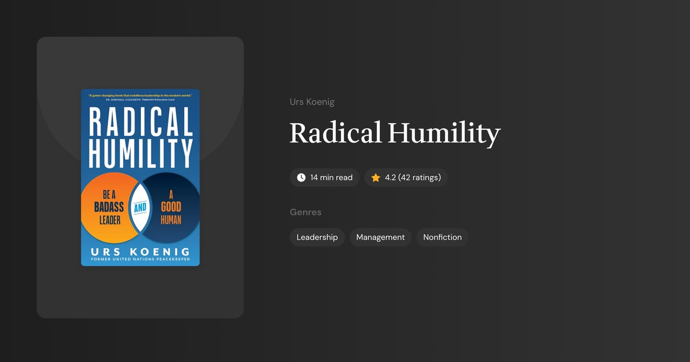 Radical Humility Book Summary