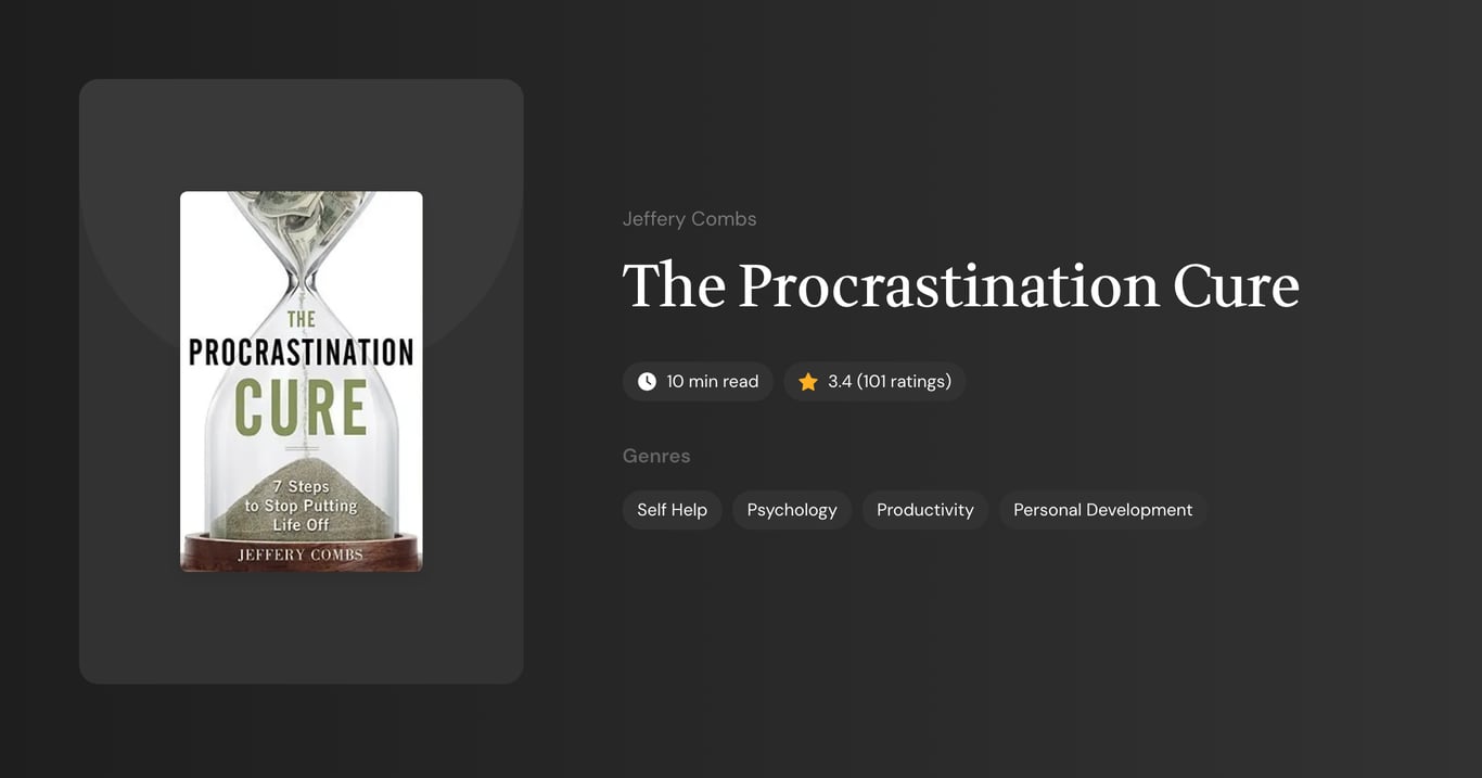 The Procrastination Cure Book Summary