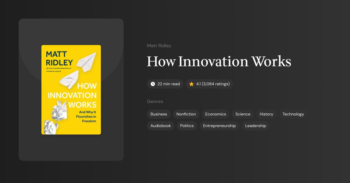 How Innovation Works Book Summary