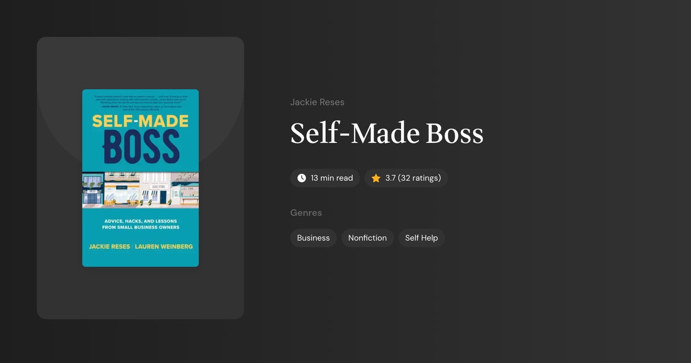 Self-Made Boss Book Summary