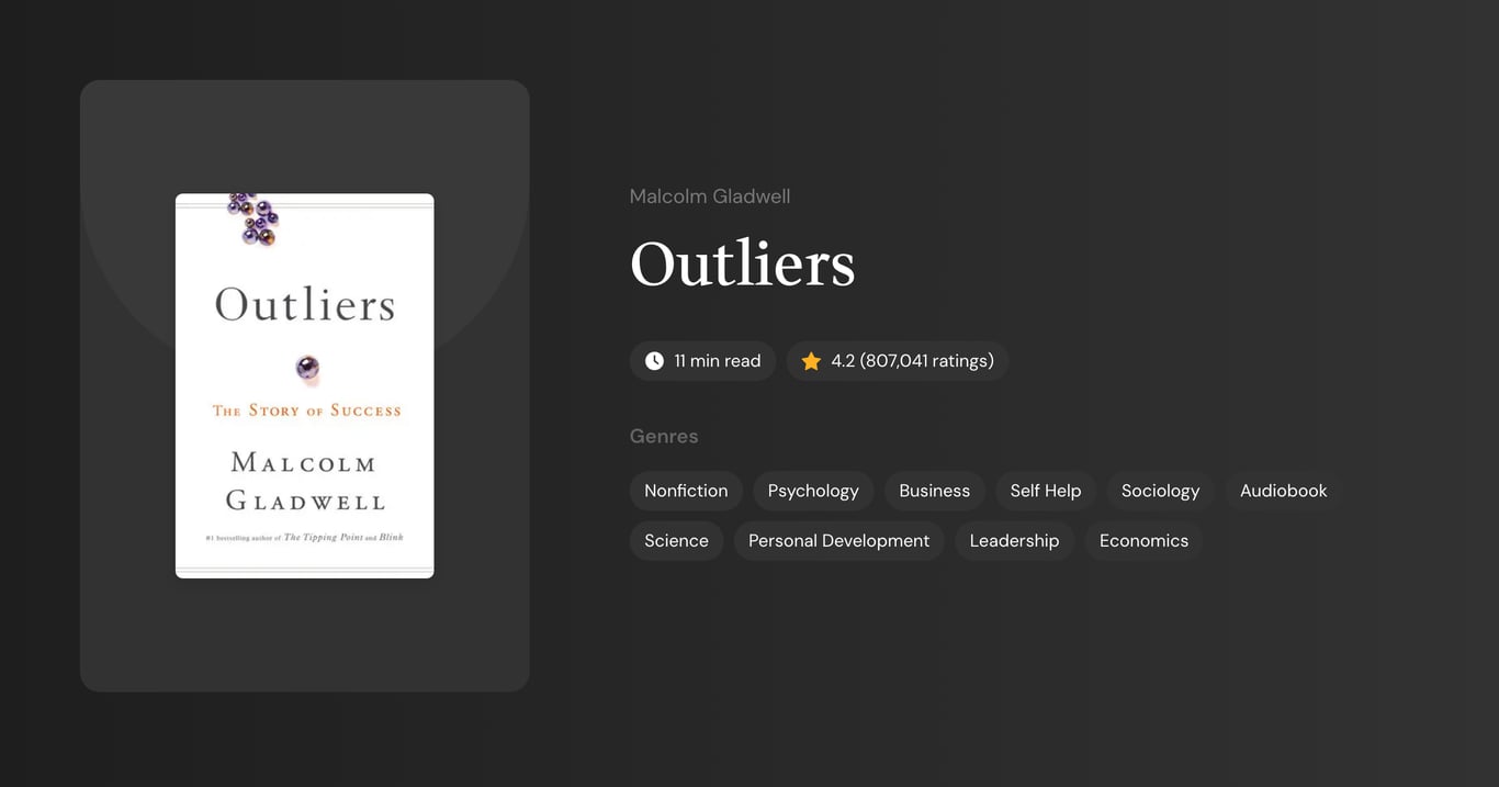 Outliers Book Summary