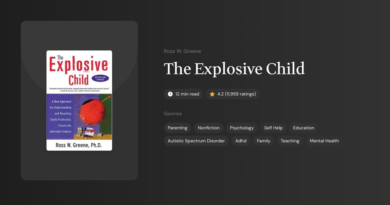 The Explosive Child Book Summary