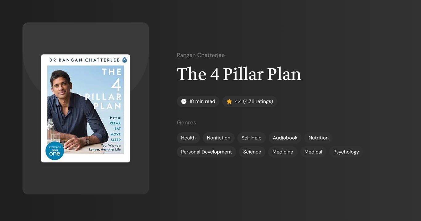 The 4 Pillar Plan Book Summary