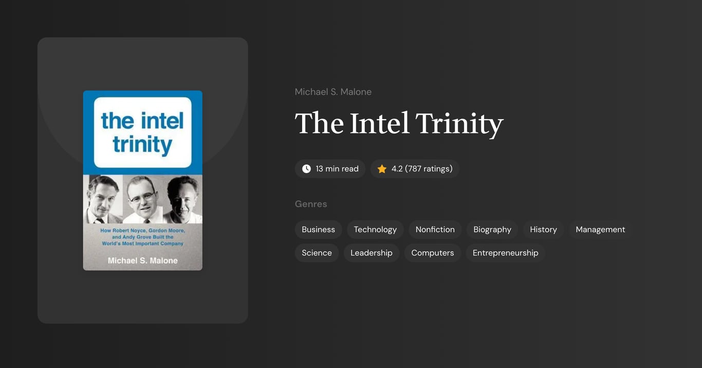 The Intel Trinity Book Summary