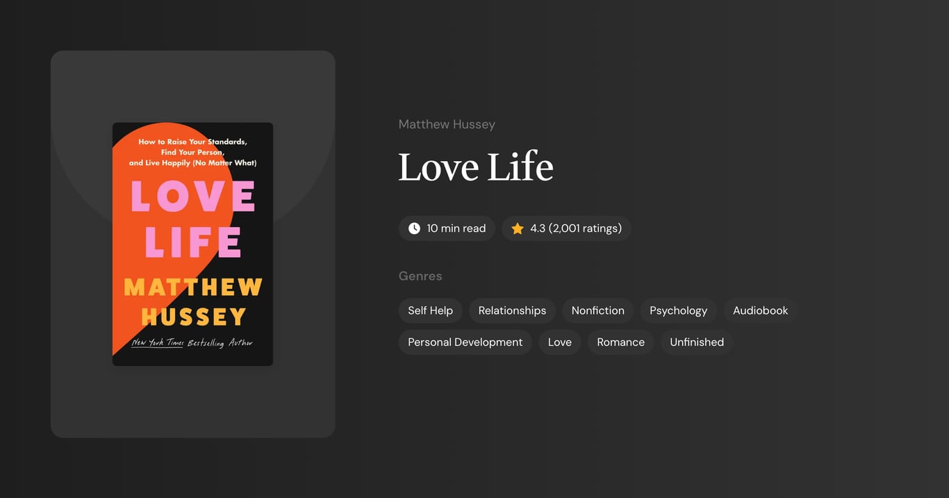 Love Life Book Summary