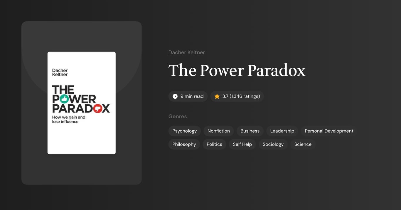 The Power Paradox Book Summary